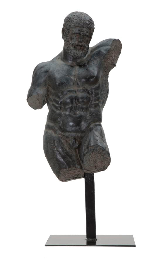 Statue d'homme nu (sculpture en résine noire) – The Ancient Home France