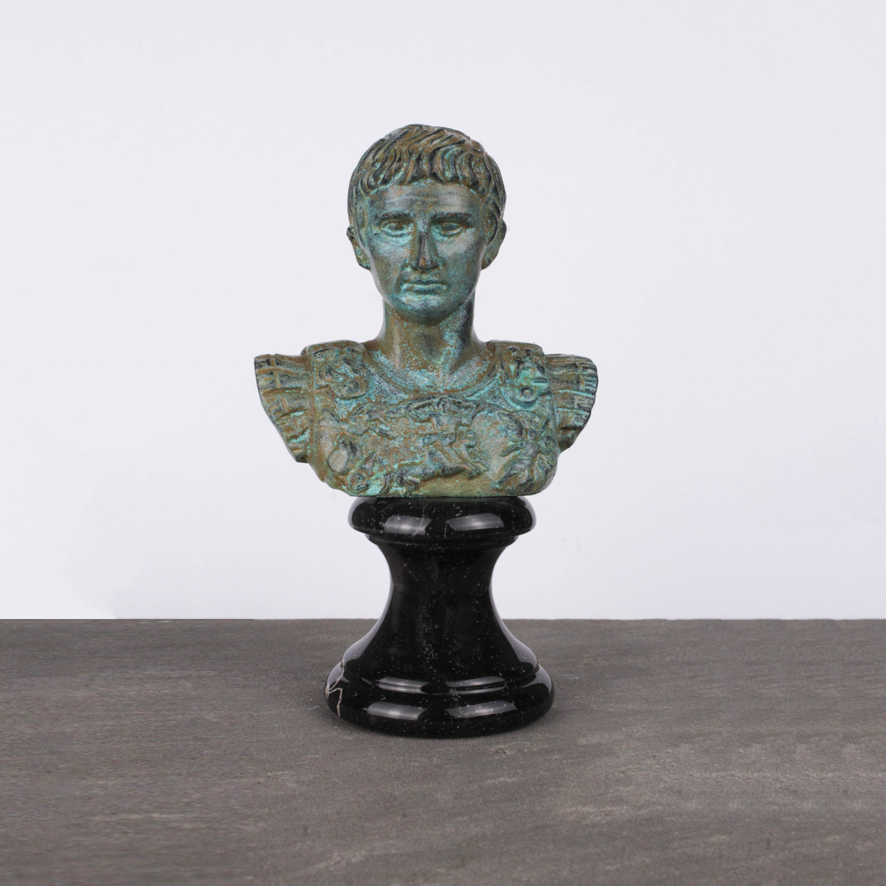 Buste d'Auguste - bronze vert – The Ancient Home France