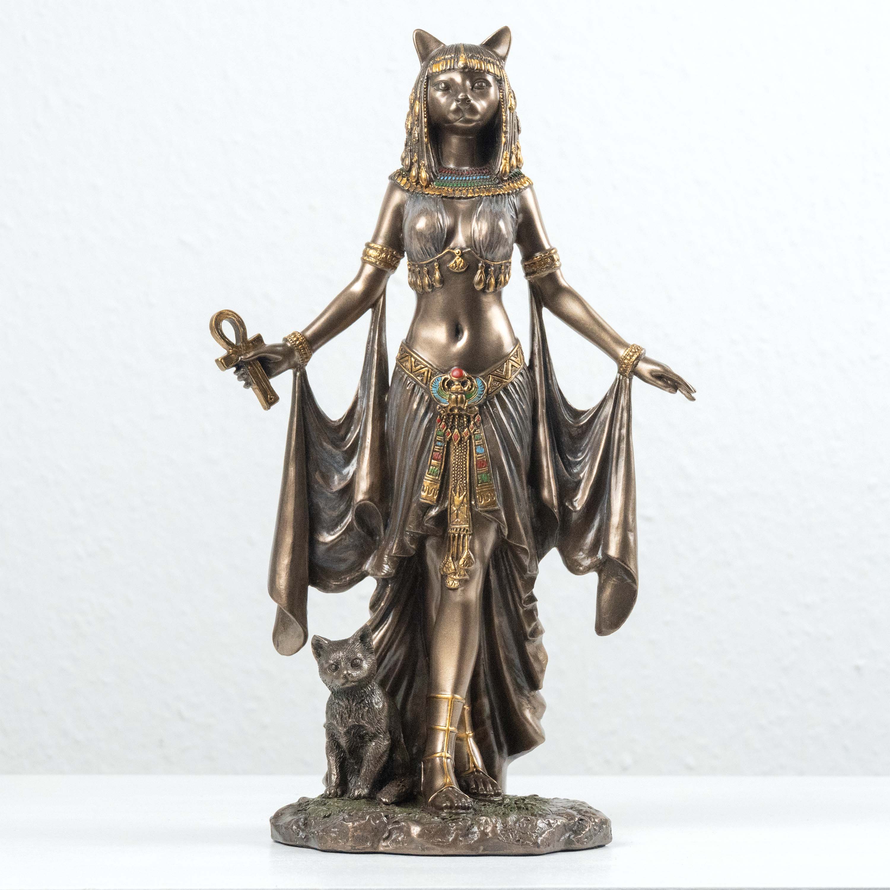 Statue de Bastet déesse égyptienne (Bronze) cadeau fertilité réplique ...