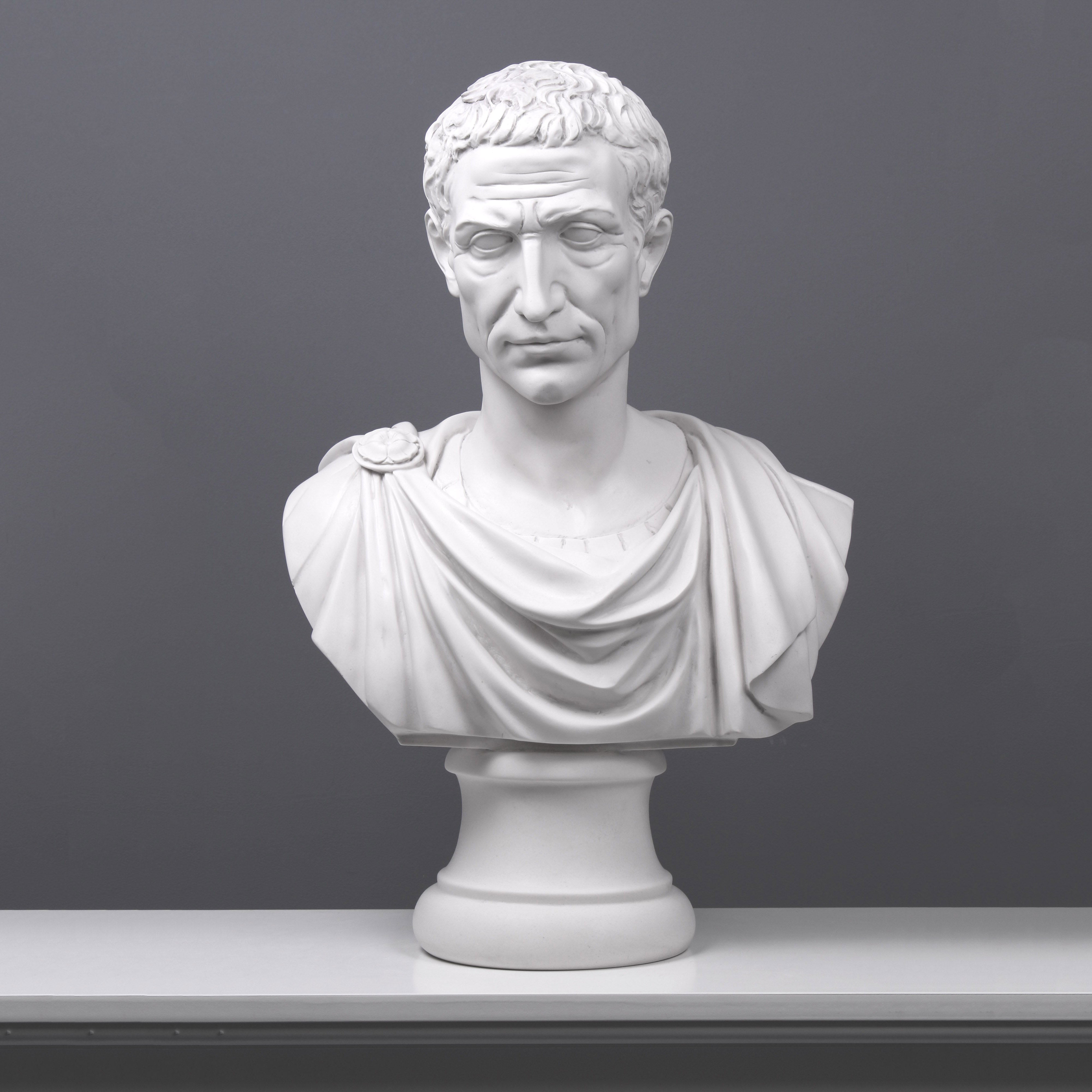 Jules César Buste Empereur Romain Statue Marbre Grec Romain – The ...