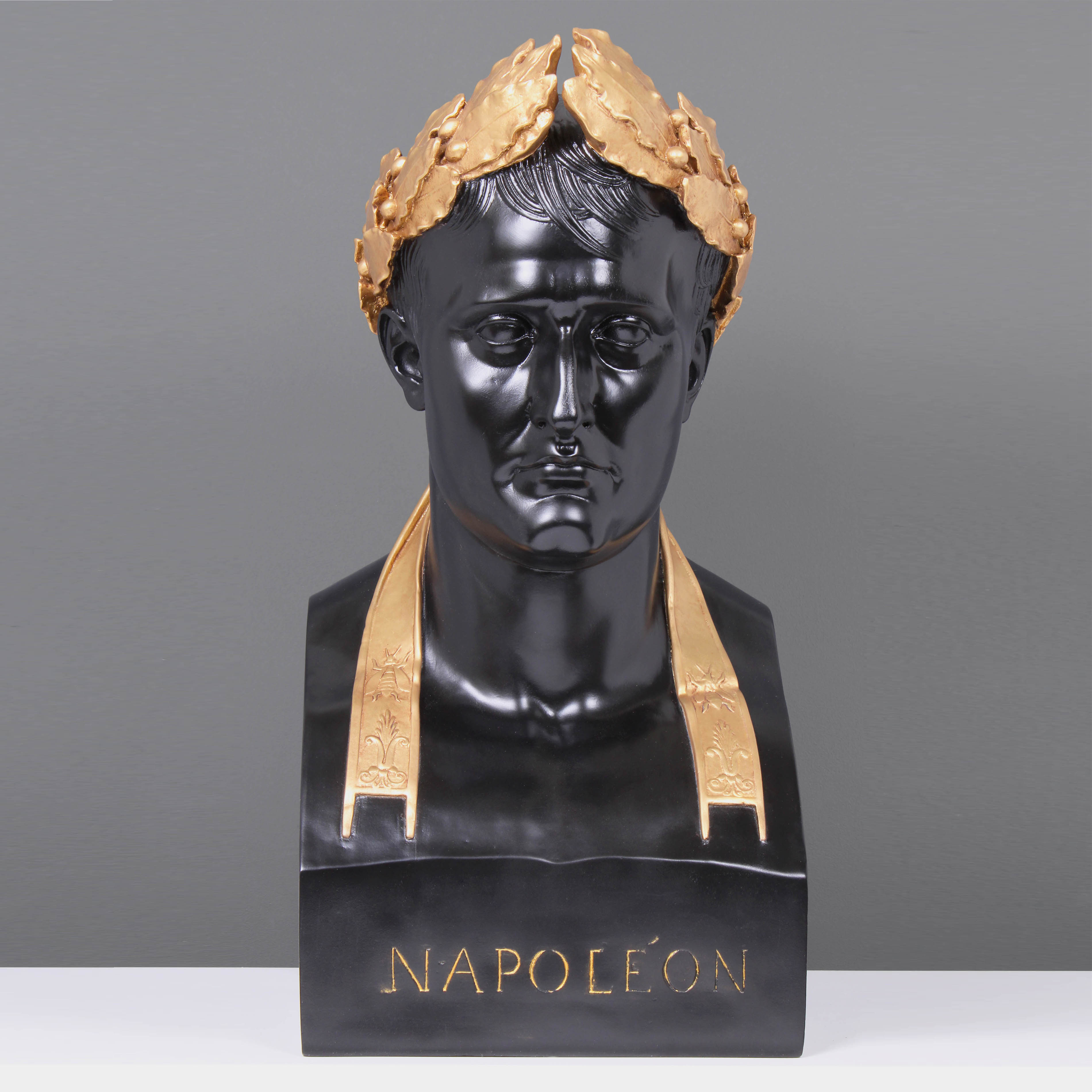 Napoléon en César Buste Noir et Doré Sculpture Marbre Français – The ...