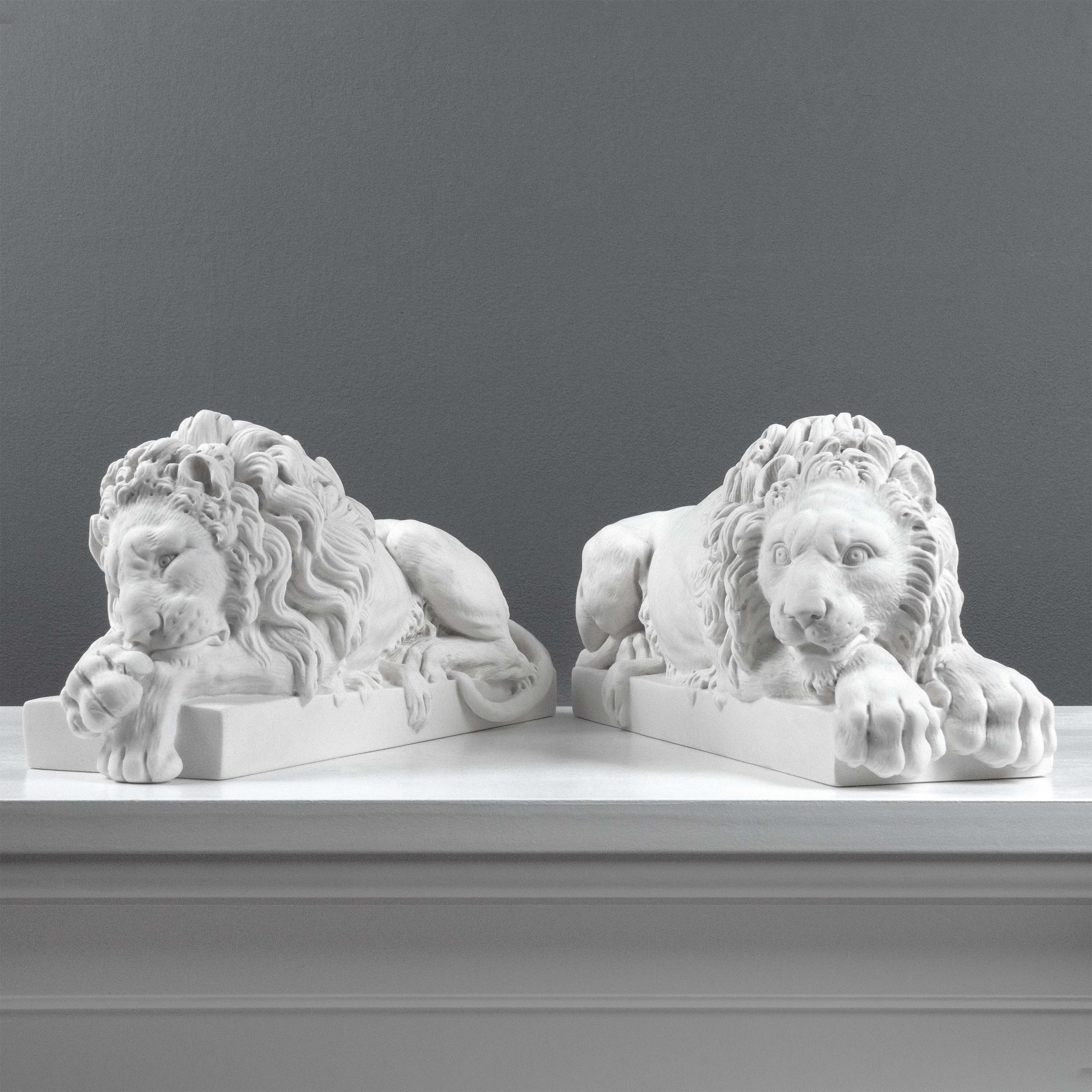 Lions Canova - Statues en Paire (Petits) The Ancient Home Marbre – The ...