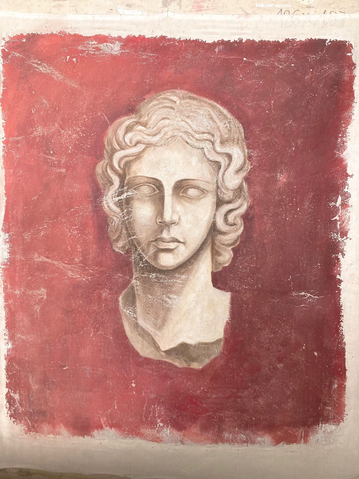 Profil statue masculine Fresque murale décor fait main – The Ancient ...